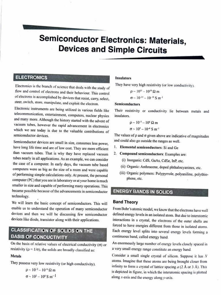 Semiconductor Theory and Problem | PDF
