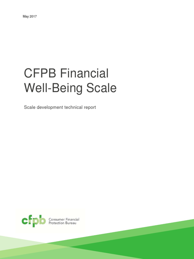 CFPB Financial Well-Being Scale - 2017 | PDF | Survey Methodology ...