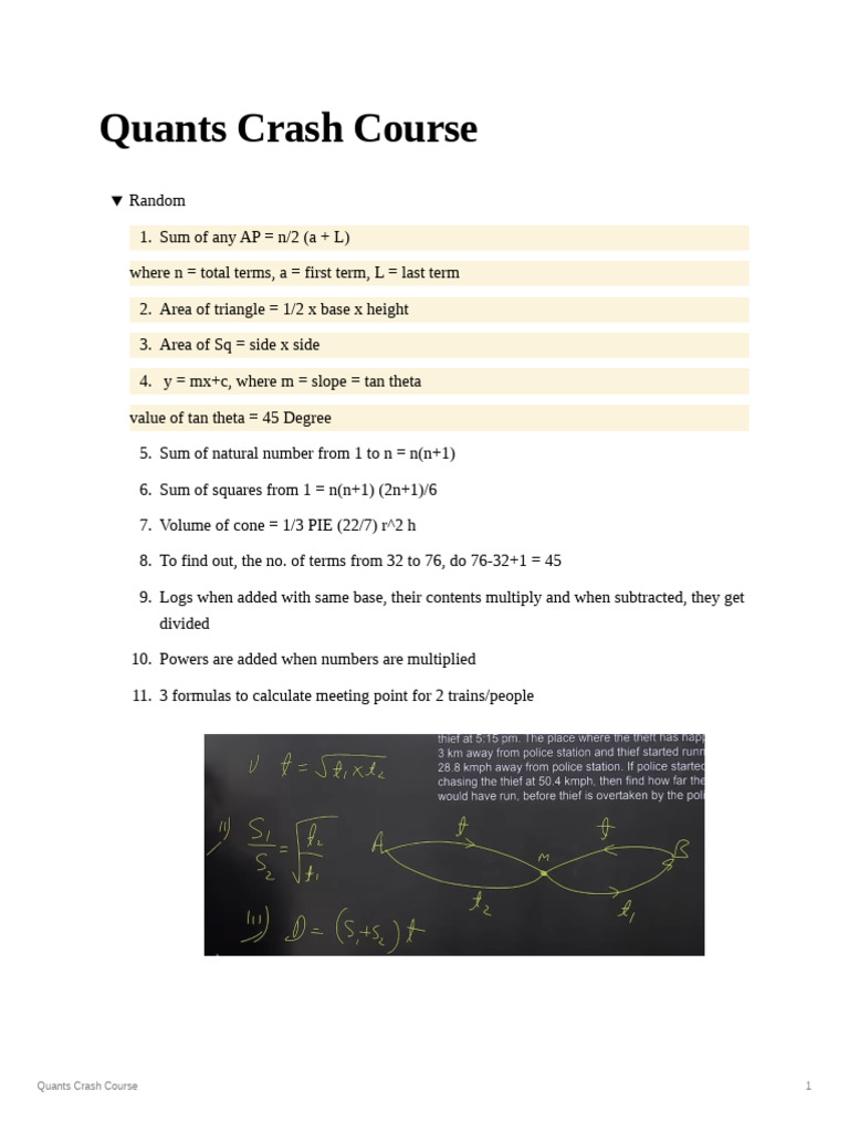 Quants Crash Course | PDF | Mean | Mathematics