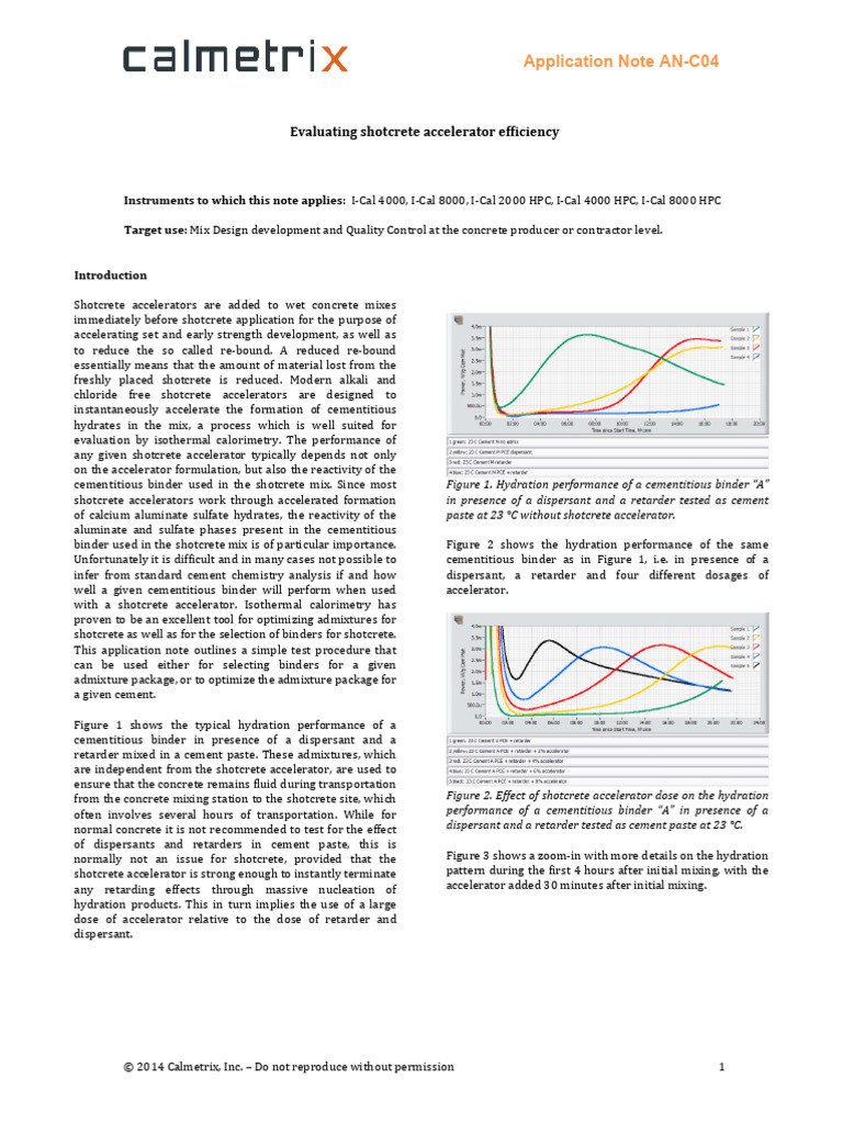 AN C04 Shotcrete Accelerator Efficiency | PDF | Concrete | Cement