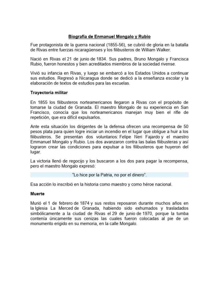 Biografía de Enmanuel Mongalo y Rubio | PDF | Operaciones militares ...