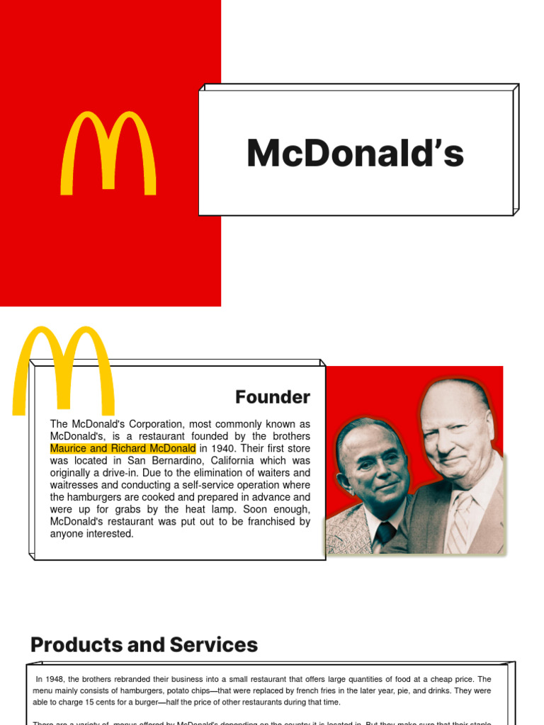 MC Donalds | PDF | Mc Donald's | Hamburgers