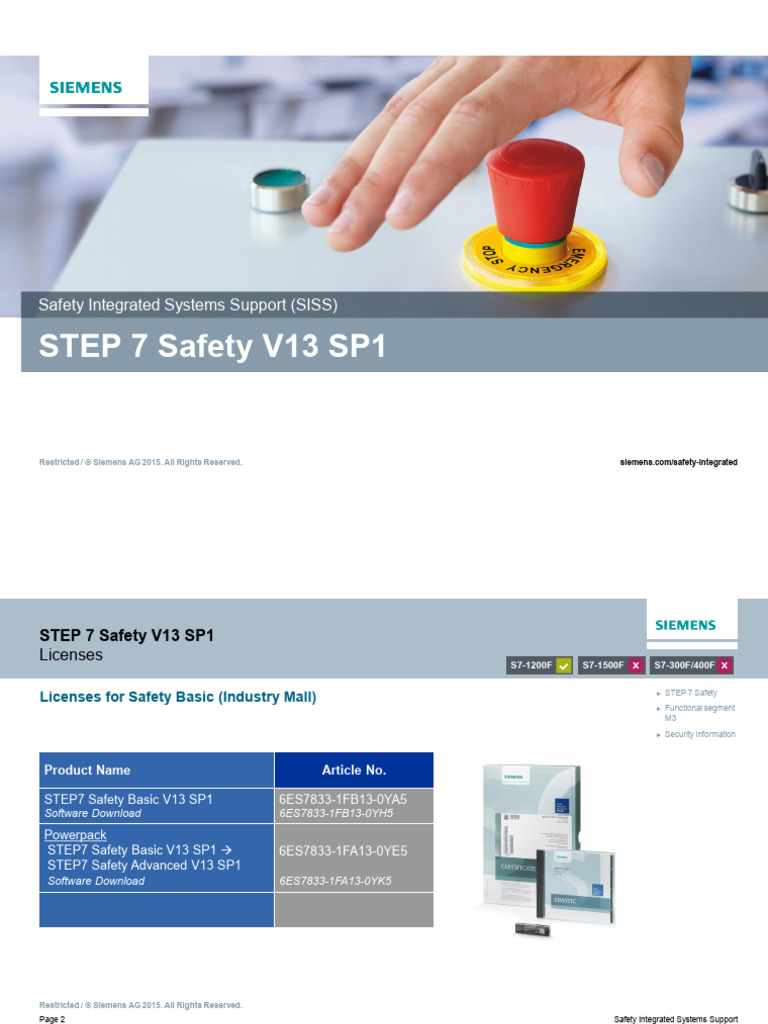 Step7 Safety Programming Pdf Inputoutput Boolean Algebra 