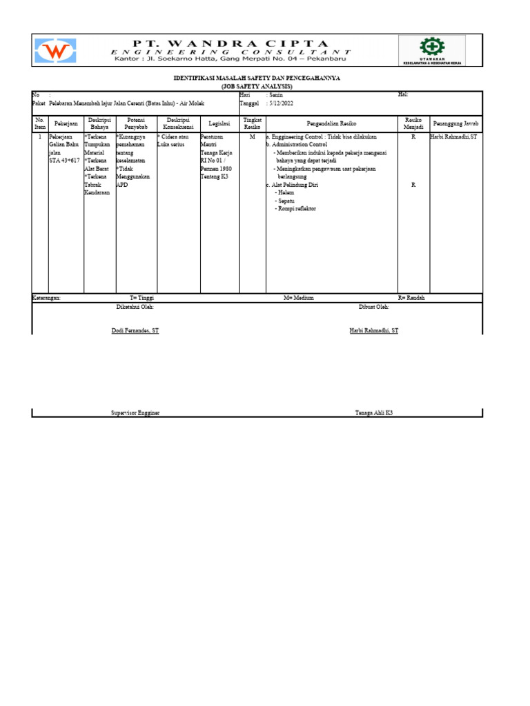 15 Inspeksi k3 Desember | PDF