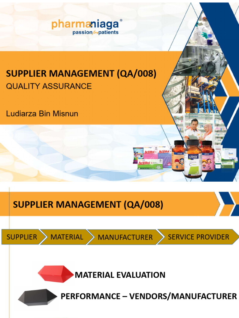 DTP - Supplier Management SOP QA.008 | PDF | Specification (Technical ...
