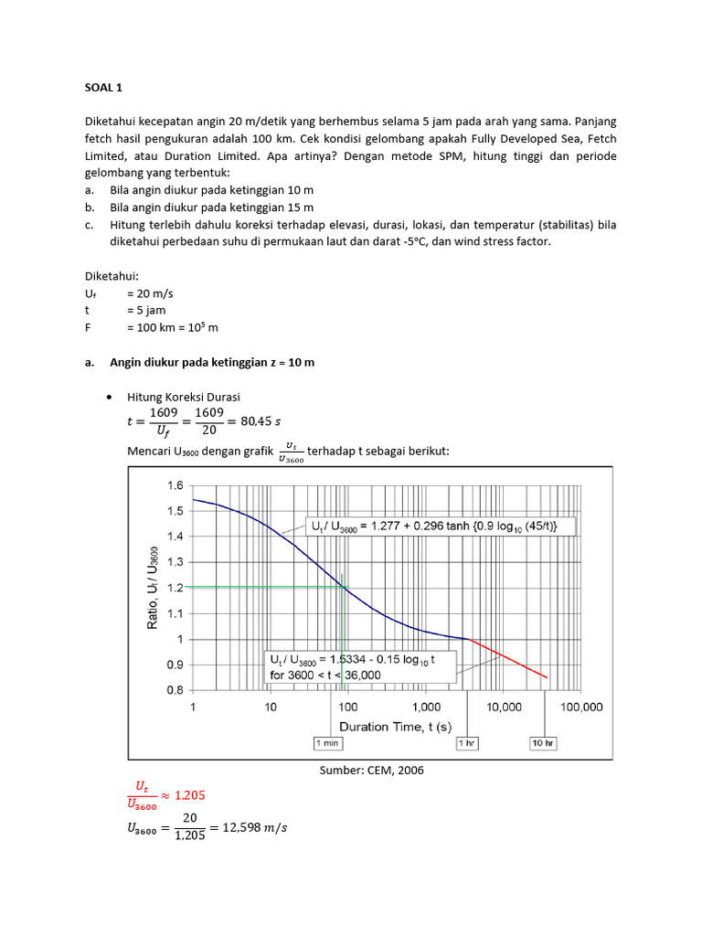 Analisis Gelombang Angin dan Fetch | PDF