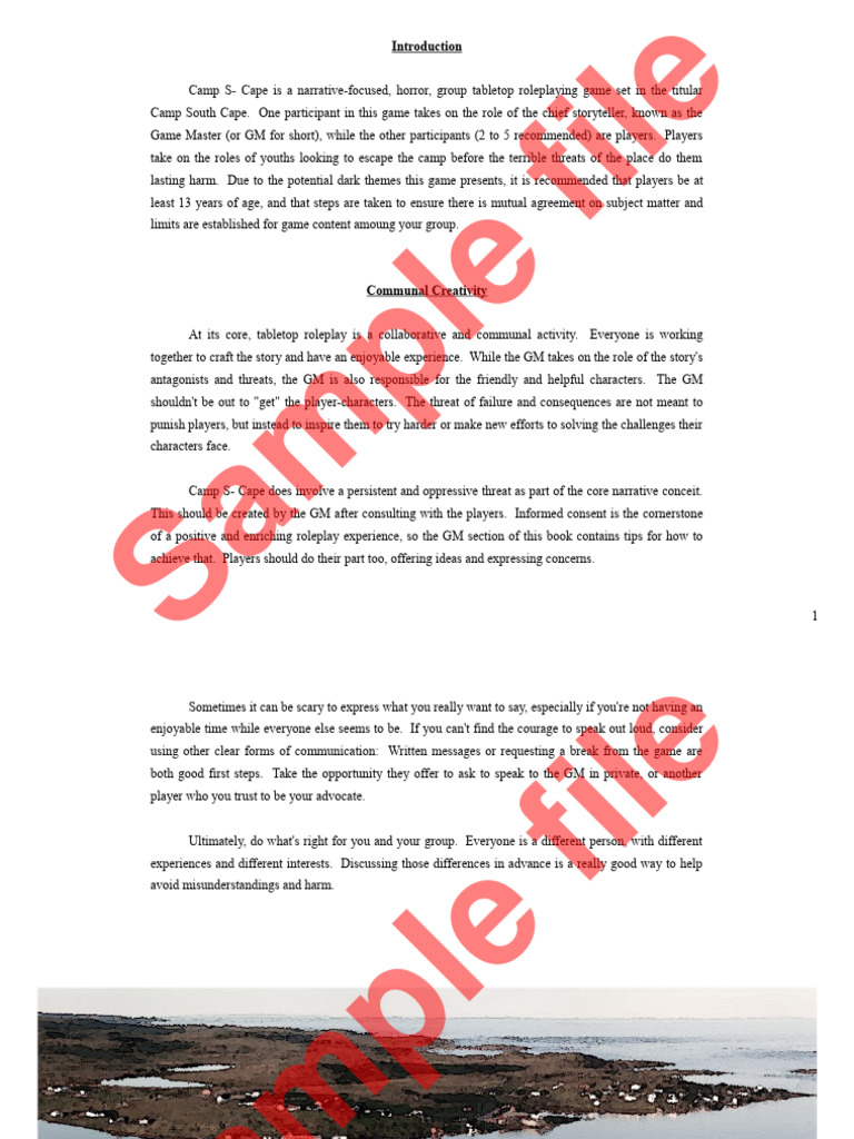 Sample | PDF | Role Playing Games | Tabletop Role Playing Game