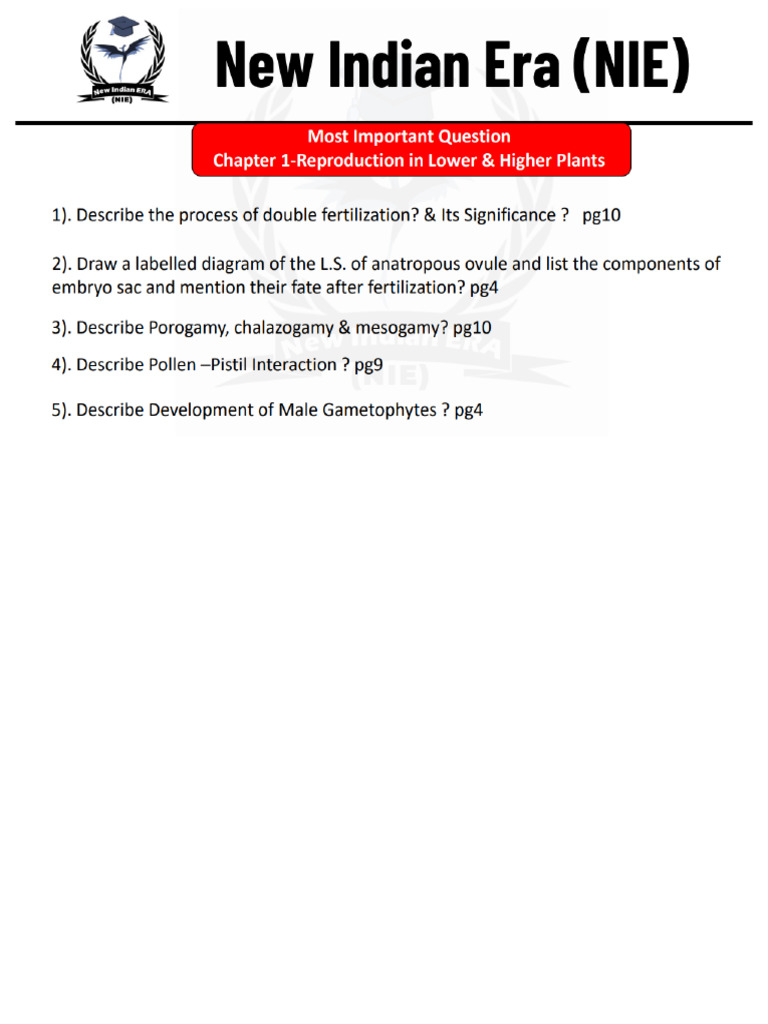 IMP Biology Questions (For Boards) | PDF