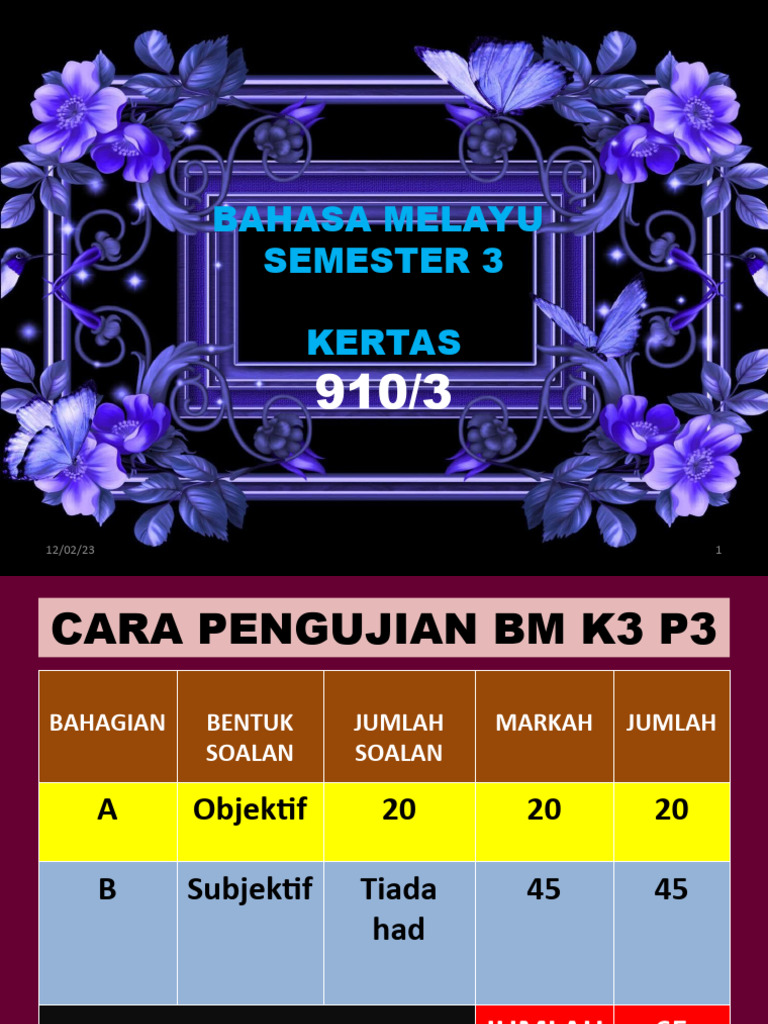 Nota BM Semester 3 | PDF