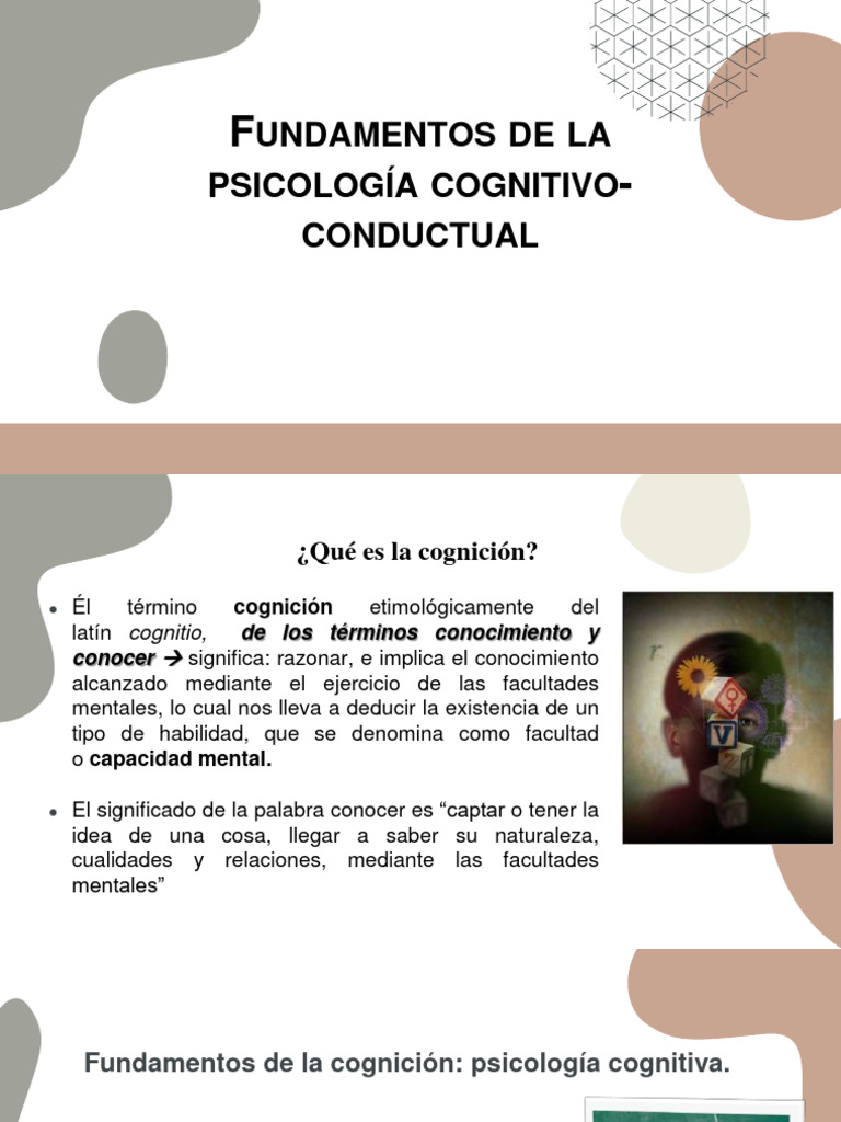 Clase 1 - Fundamentos de La Cognición. | PDF | Percepción | Pensamiento