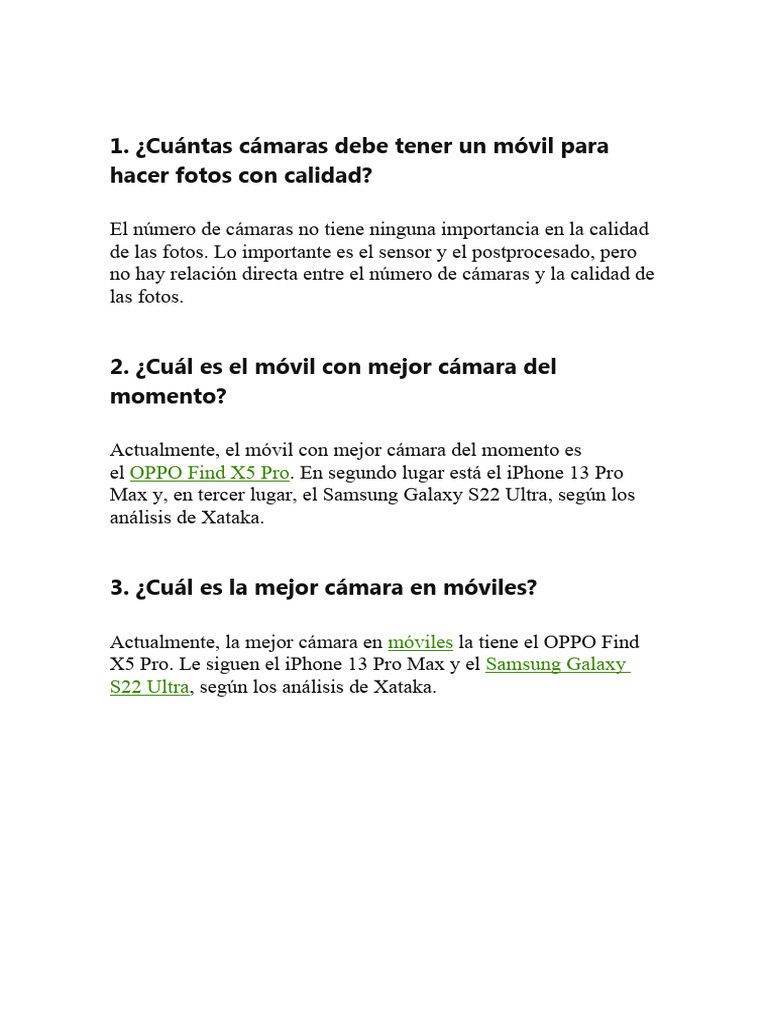 Celulares Con Mejores Cámaras | PDF