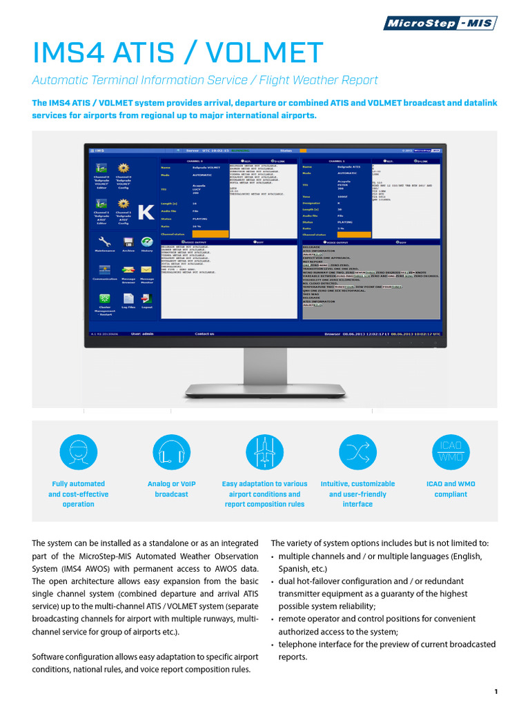 ATIS - VOLMET - Product Sheet | PDF | World Wide Web | Internet & Web
