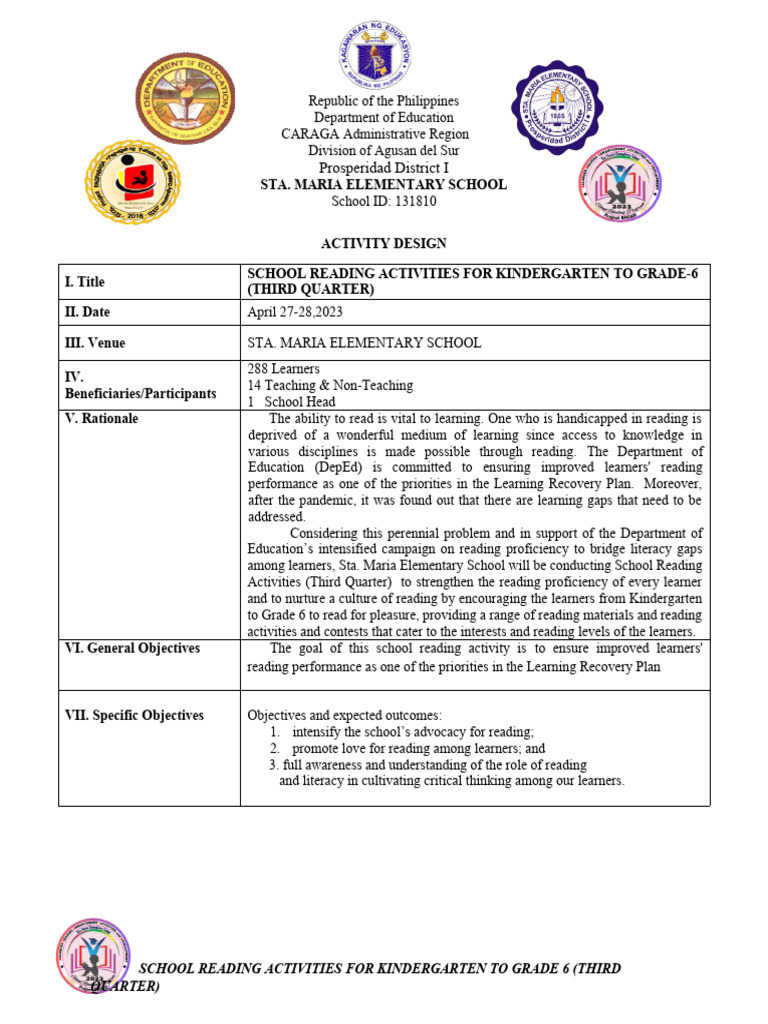 Activity Design For CONTEXTUALIZED MATERIALS | PDF | Human ...