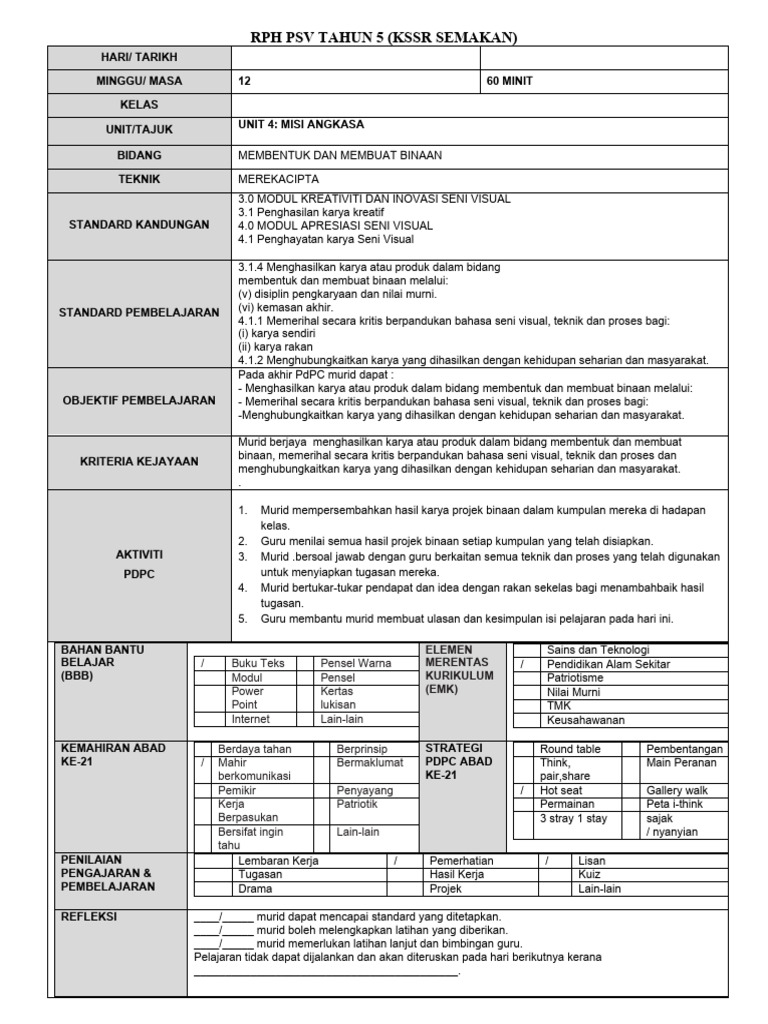 Sample PSV Tahun 5 | PDF