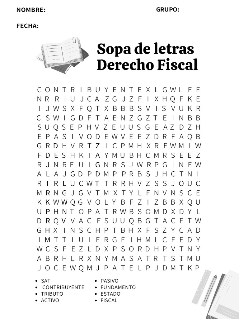 Sopa de Letras Fiscal | PDF