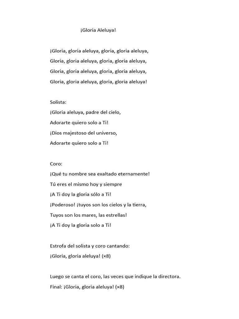 Gloria Aleluya | PDF
