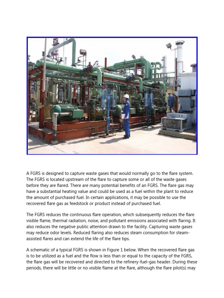 Flare Gas Recovery System Overview | PDF | Gases | Sustainable Technologies