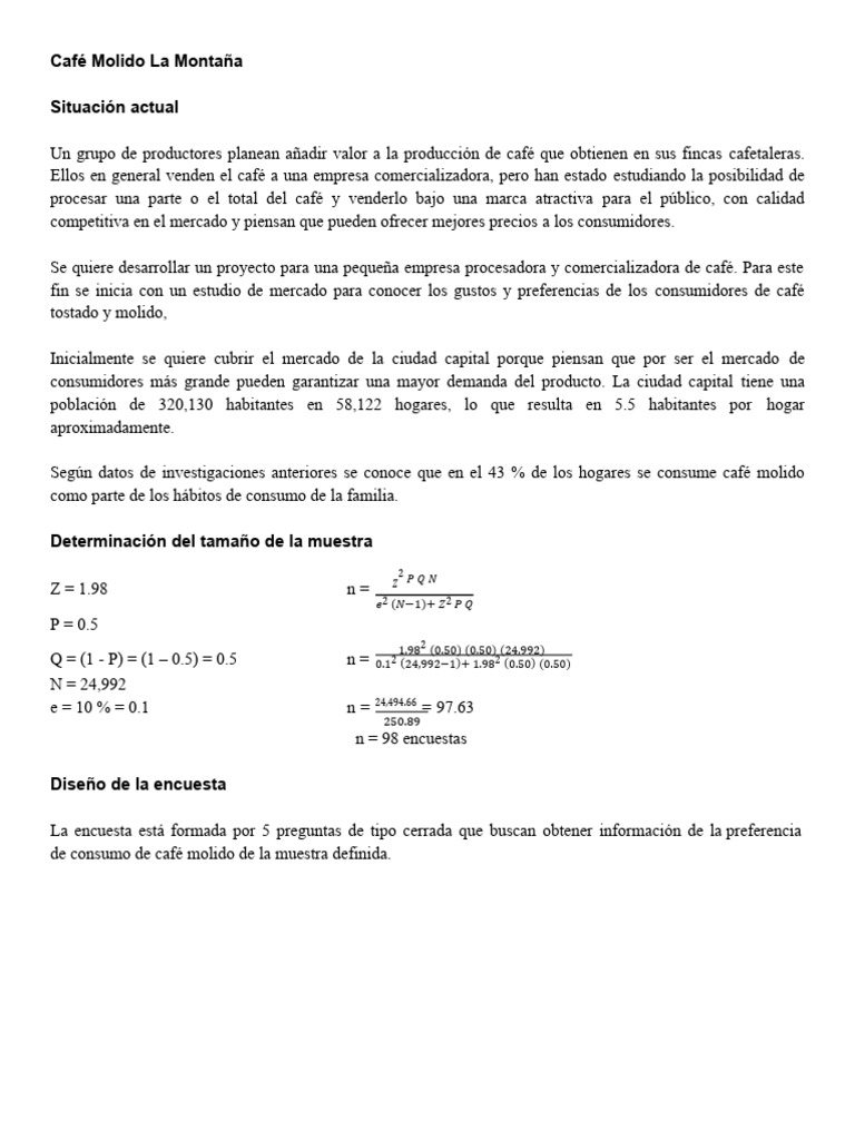 Trabajo 3 para Entregar Muestreo y Analisi de Encuestas | PDF | Mercado ...
