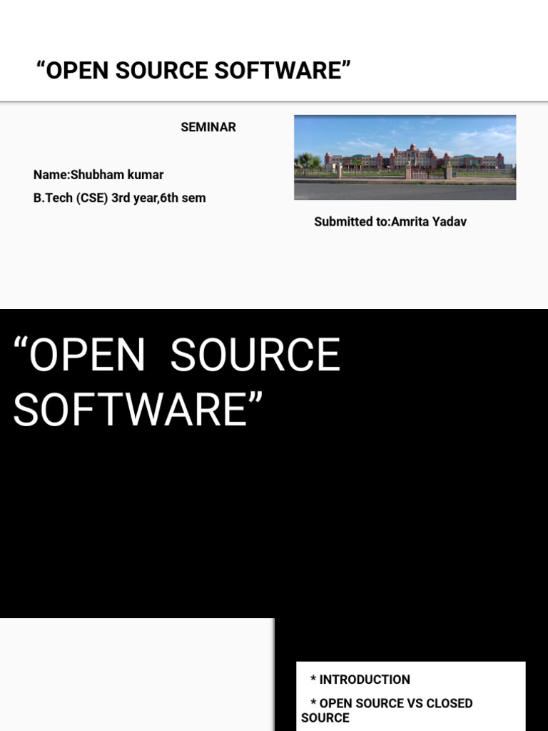 Open Source Software | PDF | Open Source | Free Software Open Source Software | PDF | Open Source | Free Software