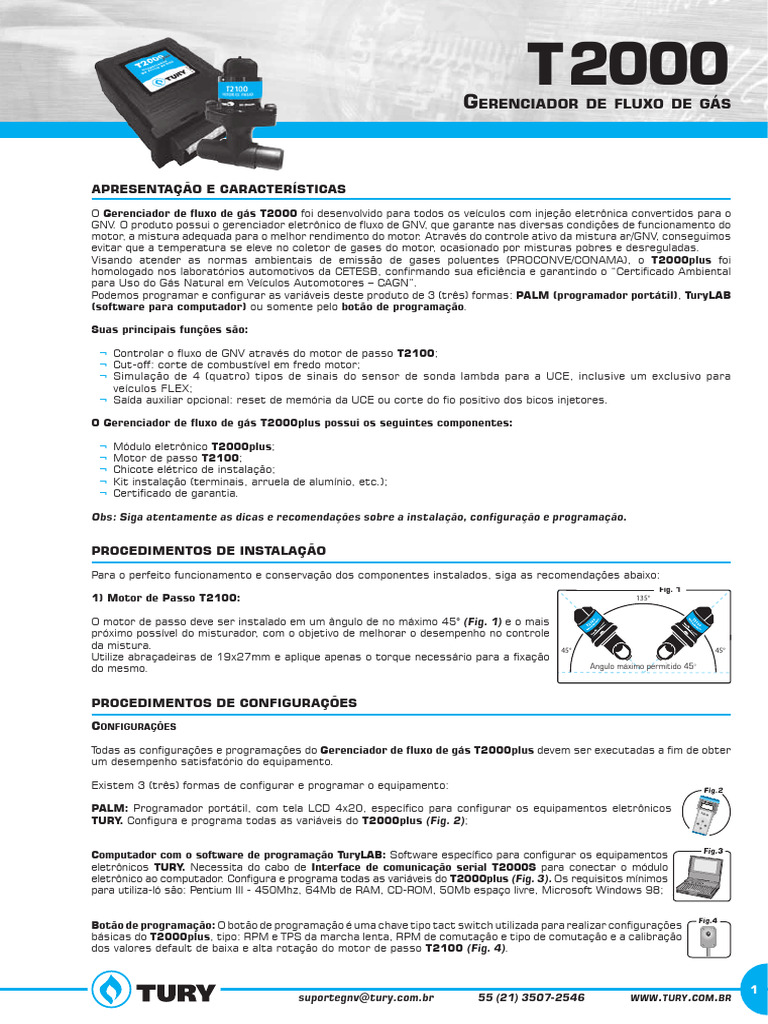 Manual-T2000 Rev.01 | PDF | Injeção eletrônica | Motores