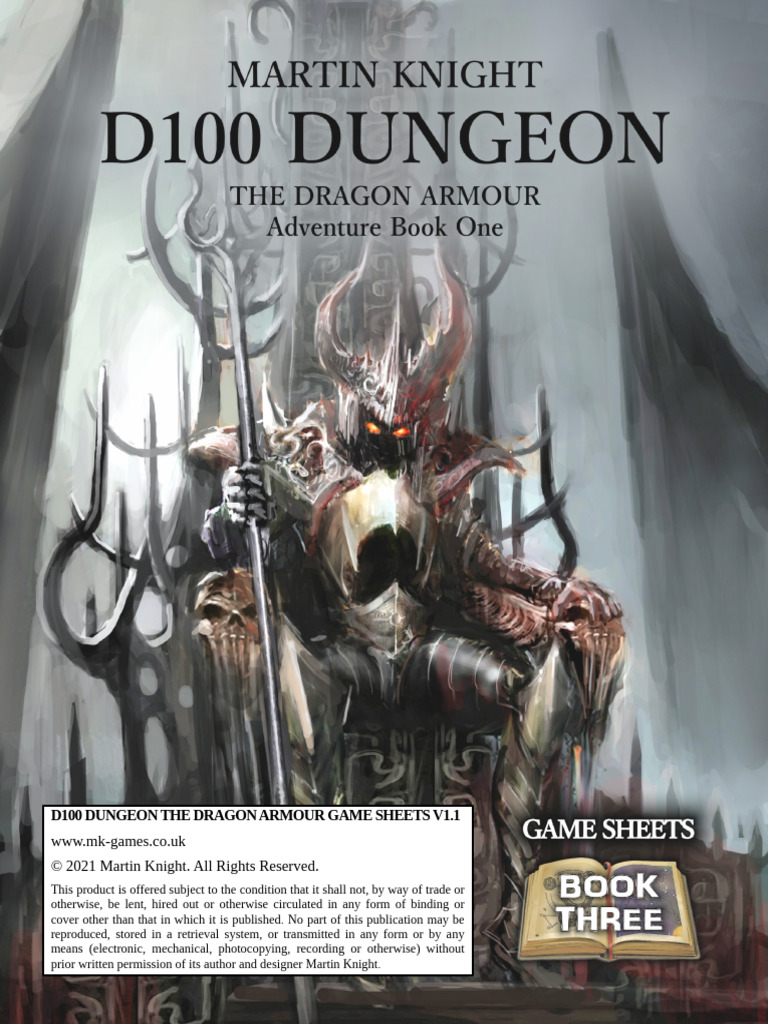 D100 Dungeon: Dragon Armour Game Sheets | PDF | Games & Activities ...