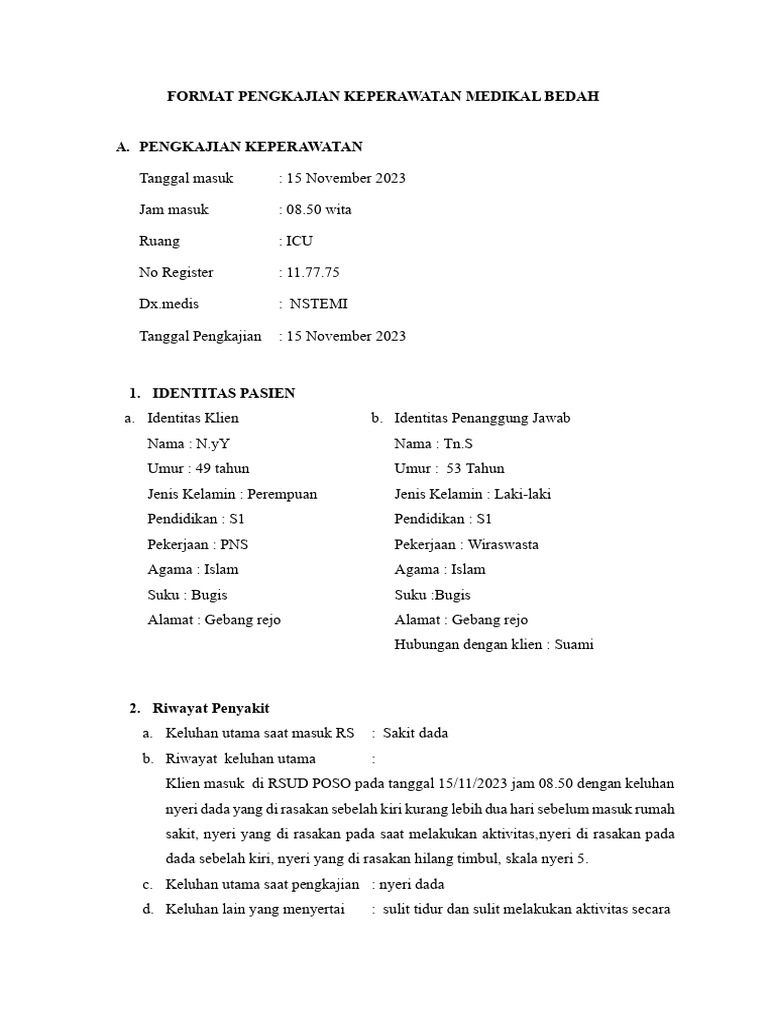 Askep Nstemsi Kak Irma | PDF