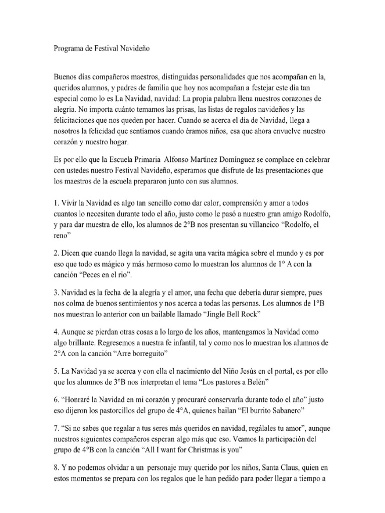Programa Navideño | PDF