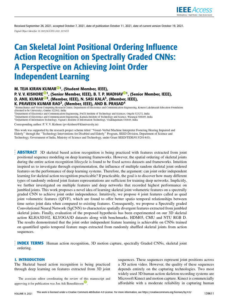 Journaluploads 498can Skeletal Joint Positional Ordering Influence Action Recognition On ...