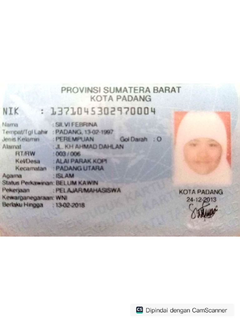 Scan KTP Silvi | PDF