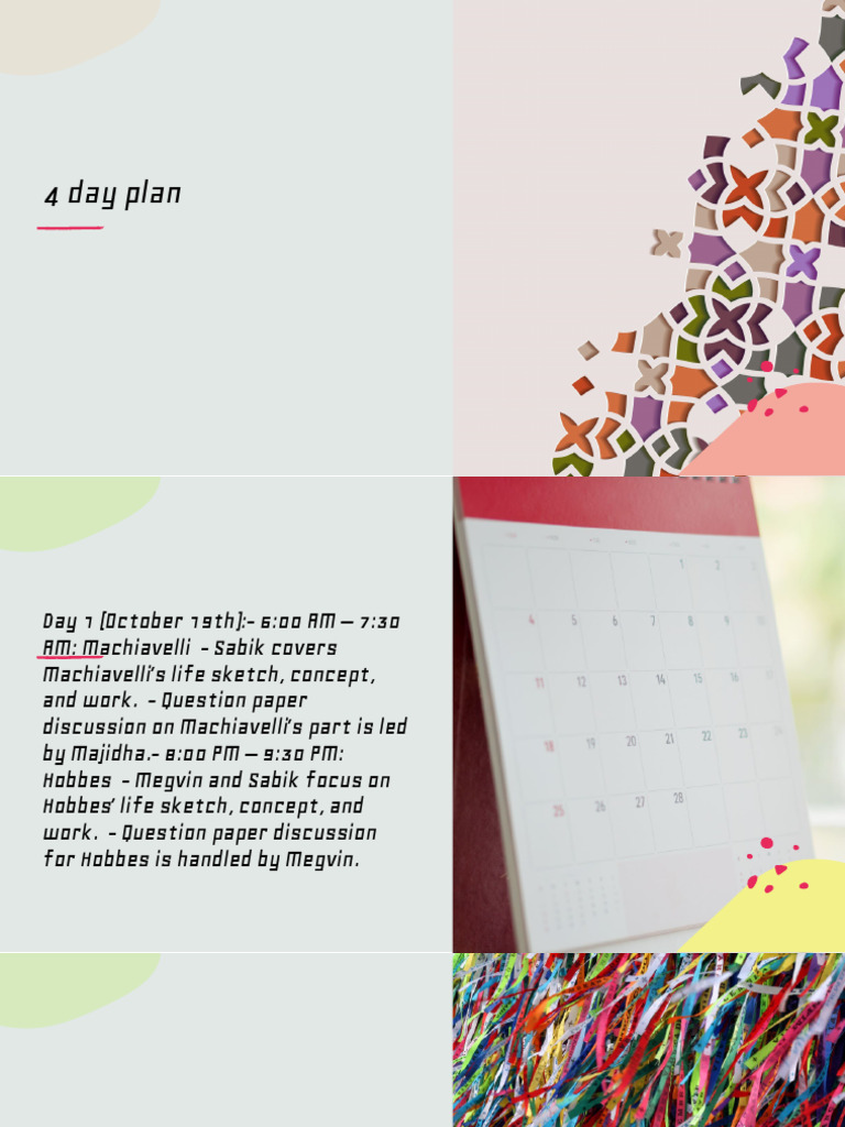 4 Day Plan | PDF