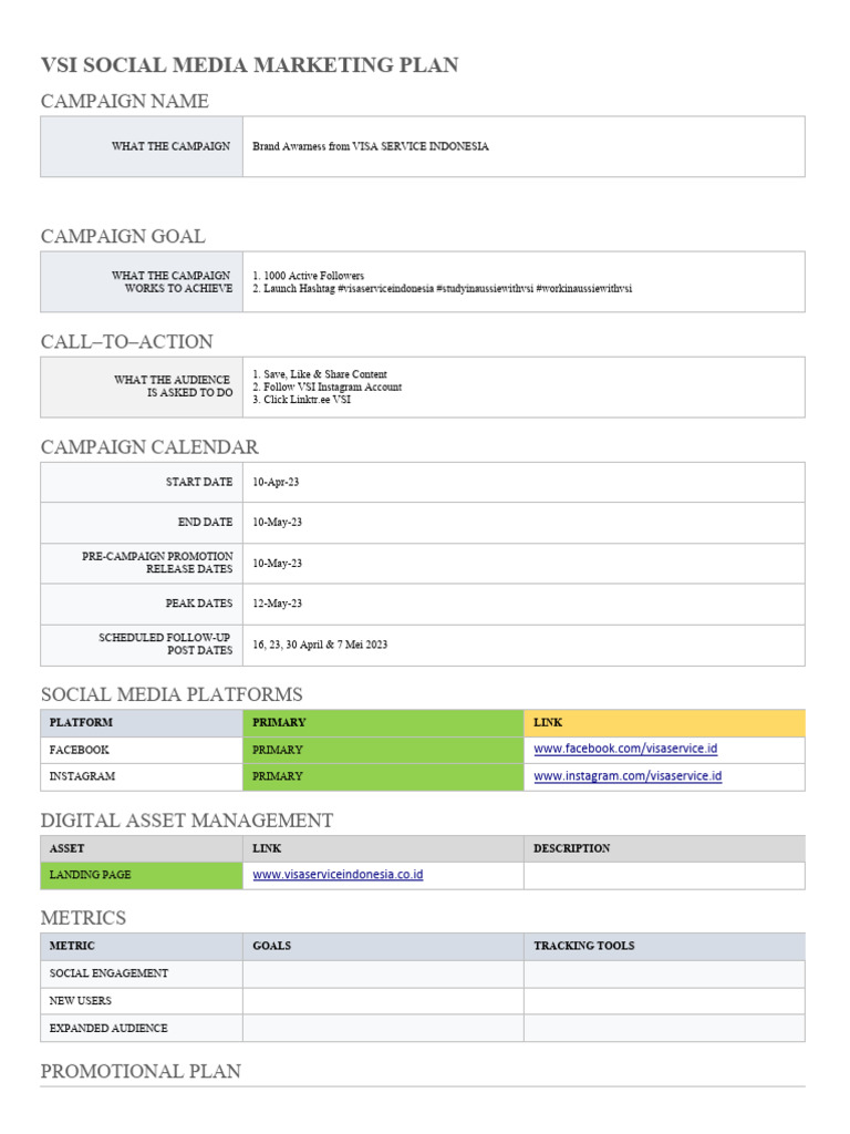 VSI Sosmed Plan | Download Free PDF | Social Media | Popular Culture ...