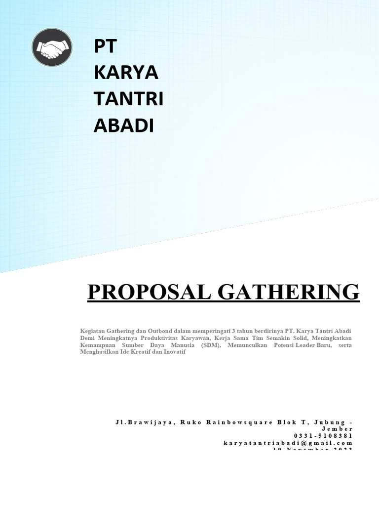 Susunan Acara Gathering | PDF