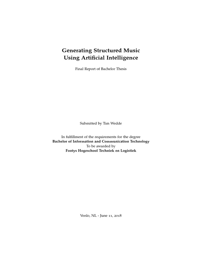 Generating Structured Music Using Artificial Intelligence | PDF | Scale (Music)