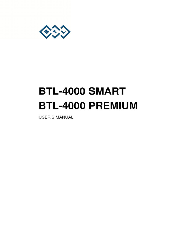 058-80 BTL-4000 Smart&Premium User Manual EN206 | PDF | Electrical Connector | Physical Therapy