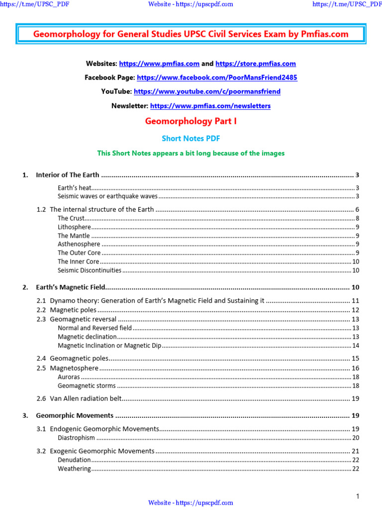 Geo19 1 Geomorphology 1 Short | PDF | Plate Tectonics | Earth's ...
