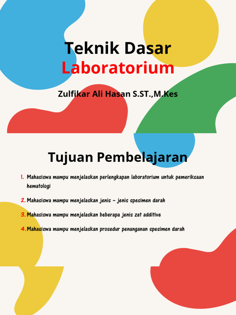 Teknik Dasar Laboratorium | PDF | Pengembangan Diri | Kesehatan Holistik