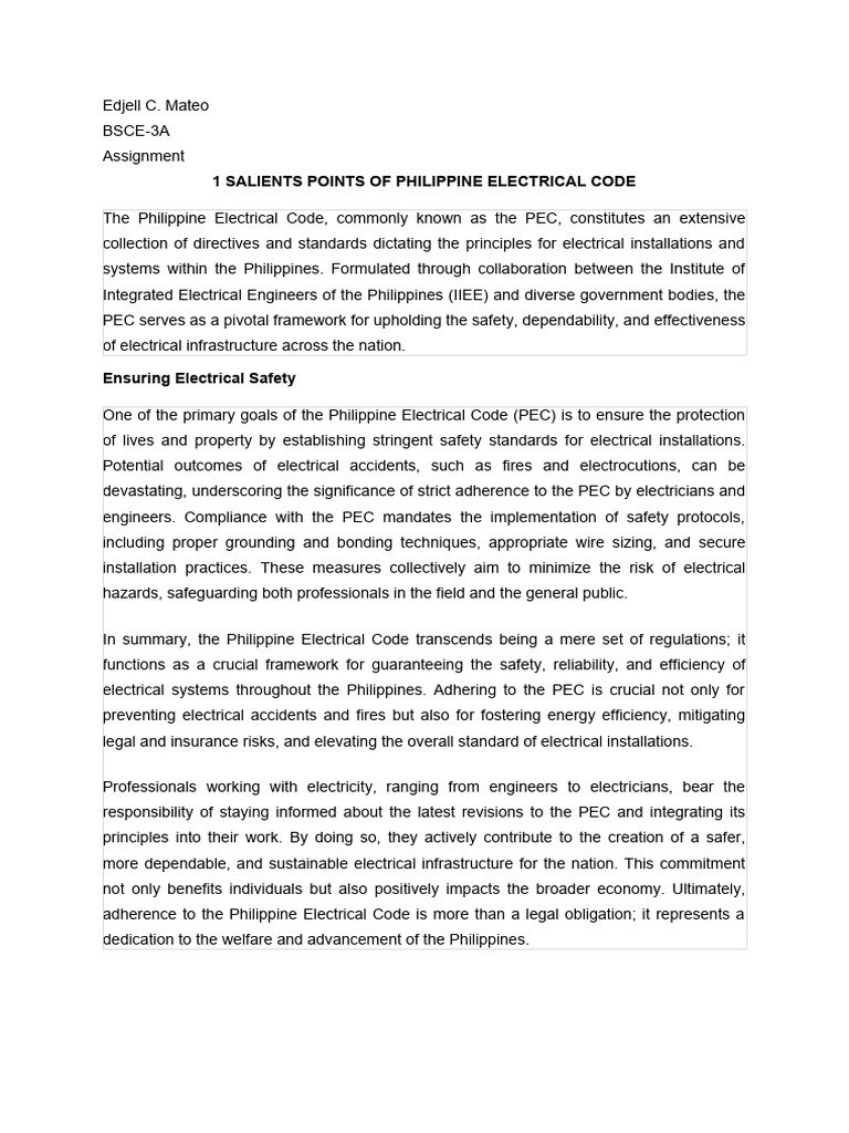 Electrical Assignment | PDF | Electrical Wiring | Electrical Components