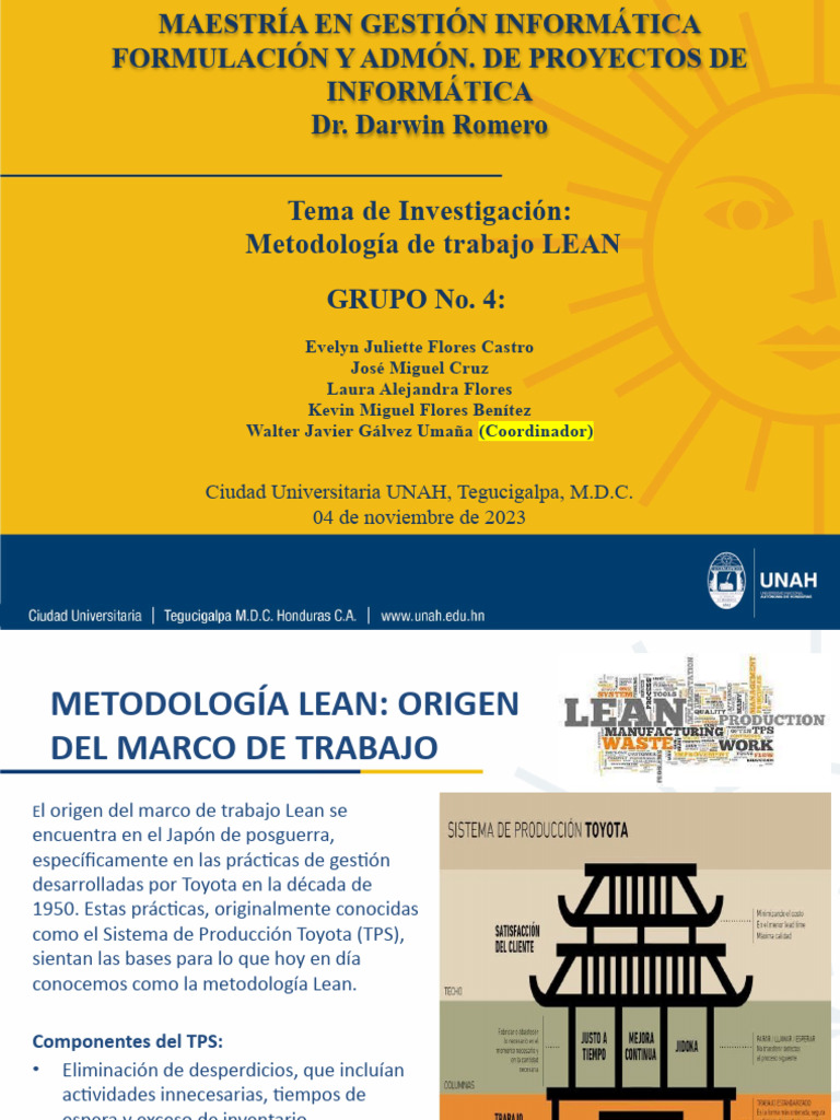 Grupo No. 4_metodología Lean | PDF | Lean Manufacturing | Calidad (comercial)
