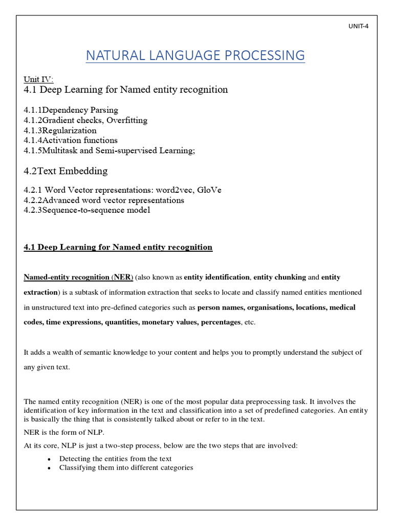 Unit-4 (NLP) | PDF | Artificial Neural Network | Machine Learning Unit-4 (NLP) | PDF | Artificial Neural Network | Machine Learning