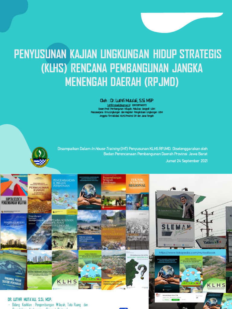 KLHS untuk RPJMD: Integrasi Lingkungan | PDF