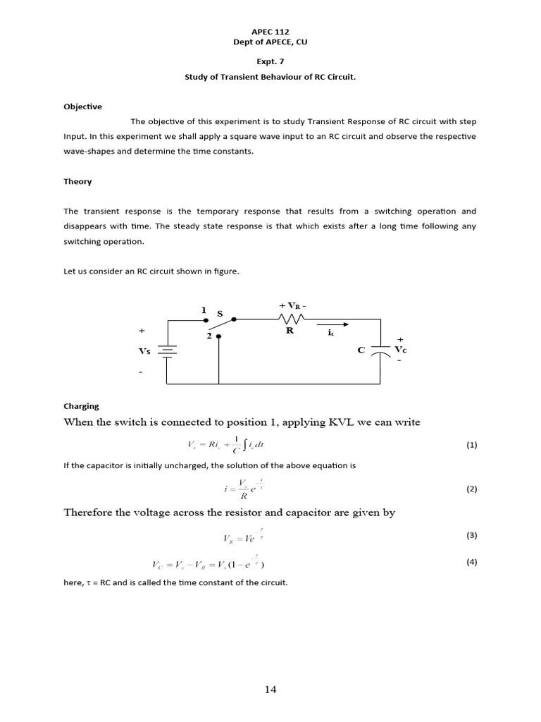 EEE 102 - Expt 7 - Capacitor | PDF | Capacitor | Electrical Network