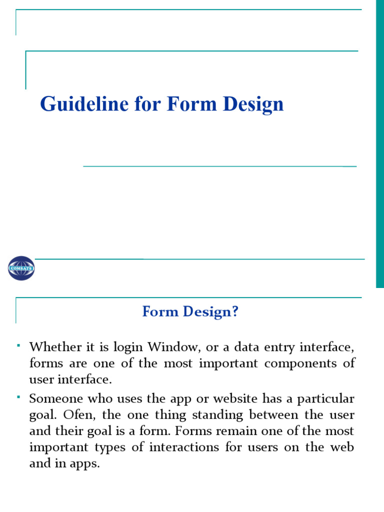 Lecture 4 Form Design | PDF | Computer Keyboard | Mobile App Lecture 4 Form Design | PDF | Computer Keyboard | Mobile App