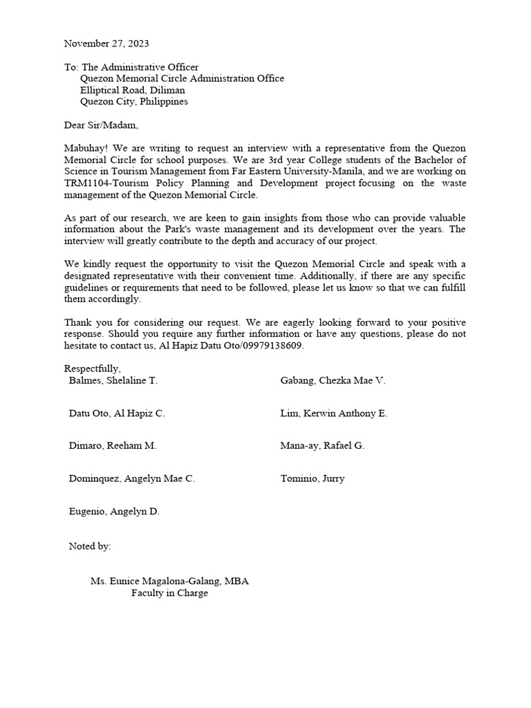 Letter of Request | PDF