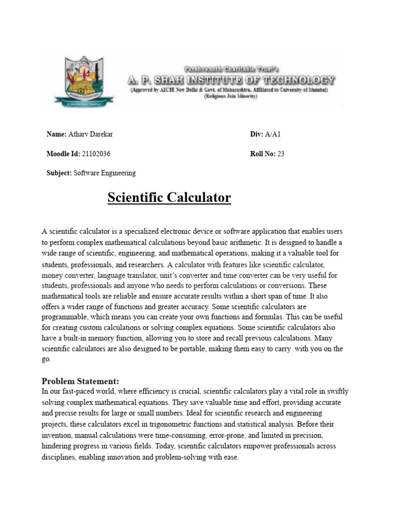 Scientific Calculator | PDF | Calculator | Usability