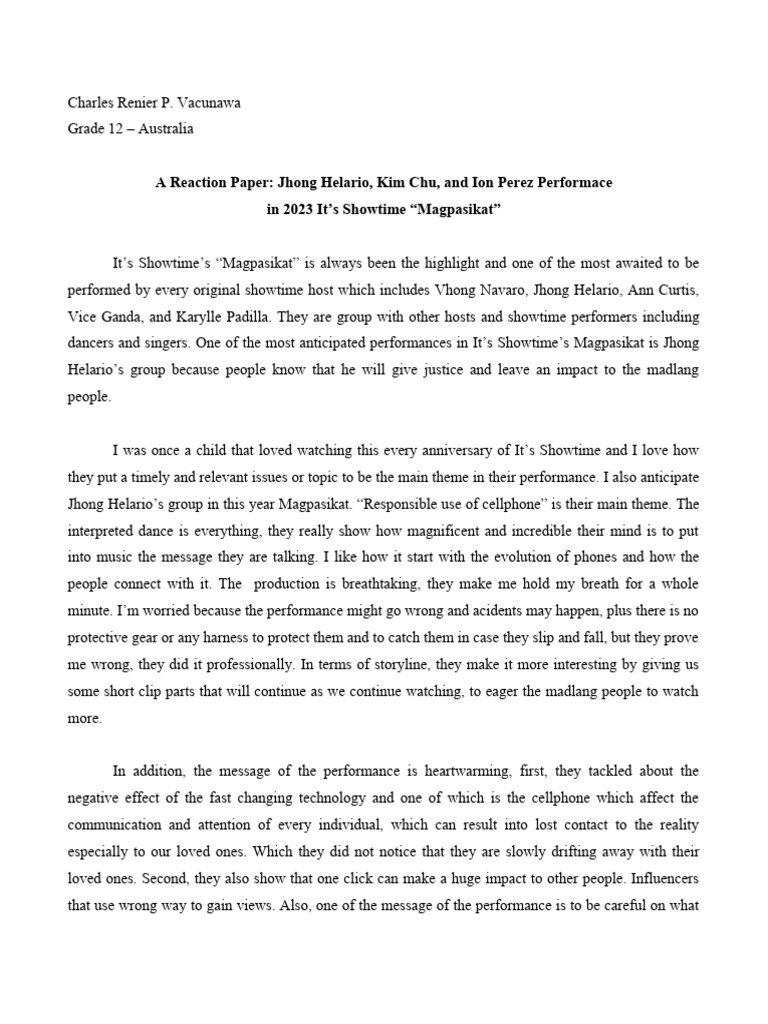 EAPP - Reaction Paper | PDF