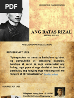 Aralin 1 Batas Rizal R.A. 1425 | PDF