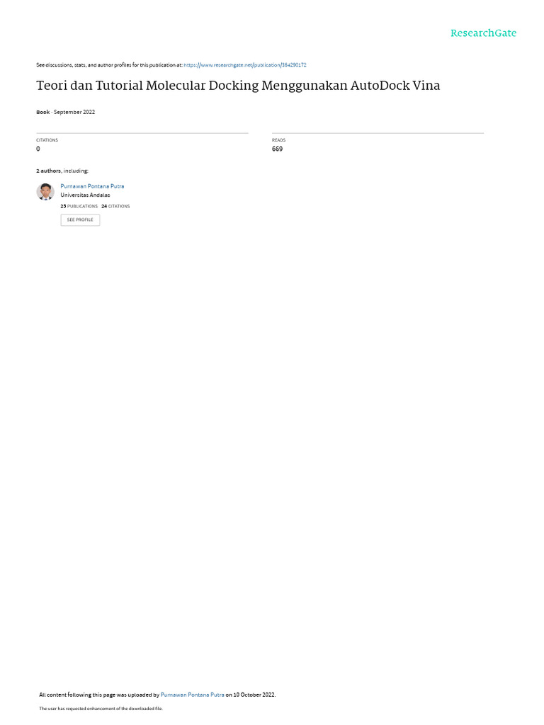 Teori Dan Tutorial Molecular Docking Menggunakan AutoDock Vina | PDF | Business | Computers