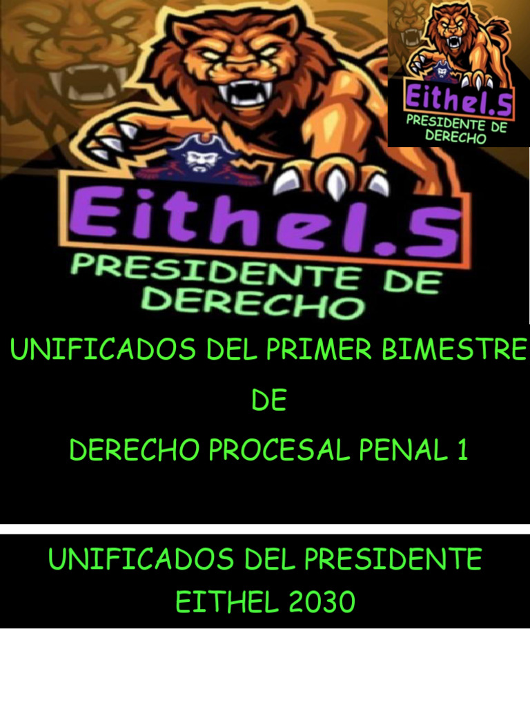 Unif. Derecho Procesal Penal 1 - 1b - Eithel 2030 | PDF | Derecho penal ...