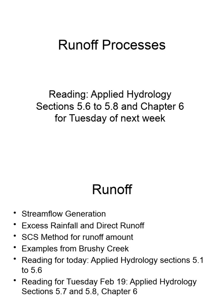 Runoff | PDF | Surface Runoff | Stream