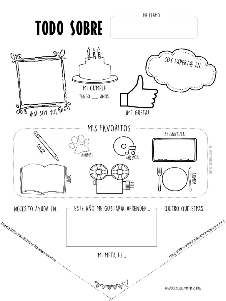 Todo sobre mí: Cumpleaños y metas | PDF